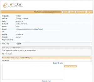 eTicket – web based support ticketing system - Free Helpdesk Softwares